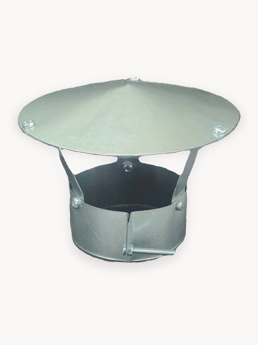 Зонт ф 120 мм - ф 130 мм оцинкованный универсальный для вентиляции дымохода газохода дефлектор