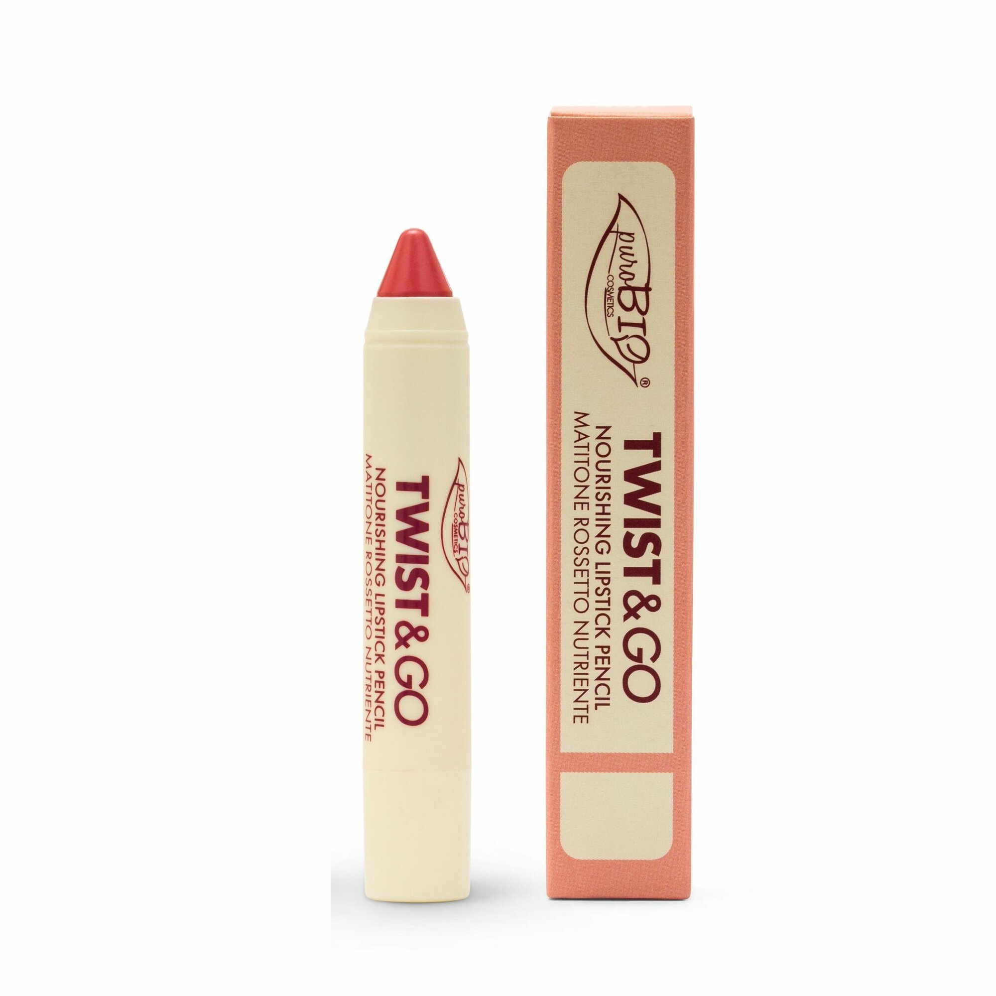 PuroBIO Помада для губ TWIST&GO 501 классический розовый
