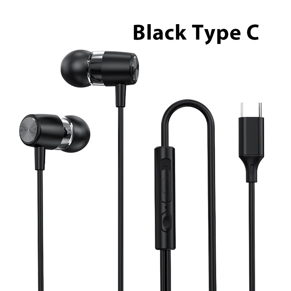 Проводные наушники USB Type-C Black Type C HiFi