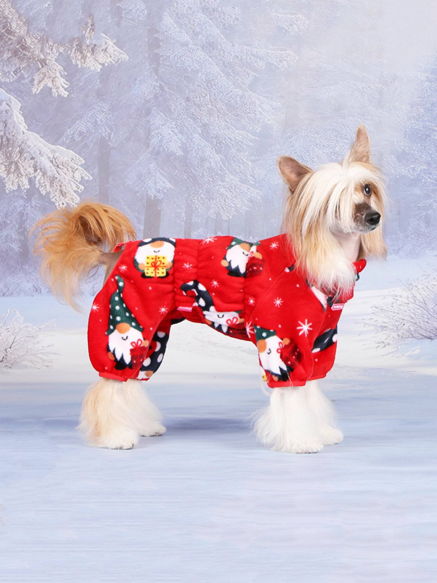 Плюшевый комбинезон для собак девочек мелких и средних пород