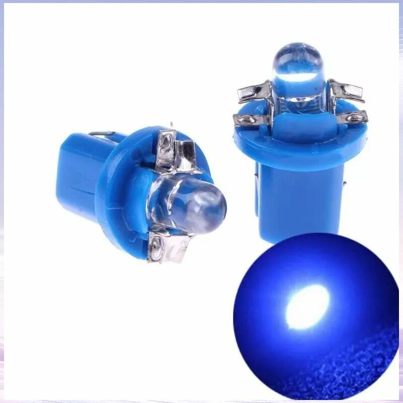 Бестселлерные светодиодные лампы SMD T5 B8 5D синего цвета для приборной панели 12V, набор 10 штук