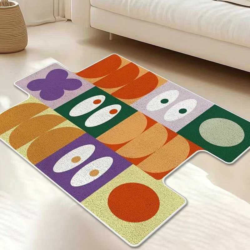 Ковер из искусственного кашемира цвета дофамина для спальни.60*90cm