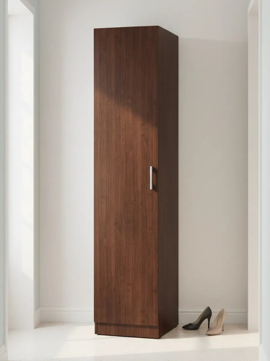 Шкаф пенал FRESTER деревянный распашной с полками в спальню одежды, от производителя