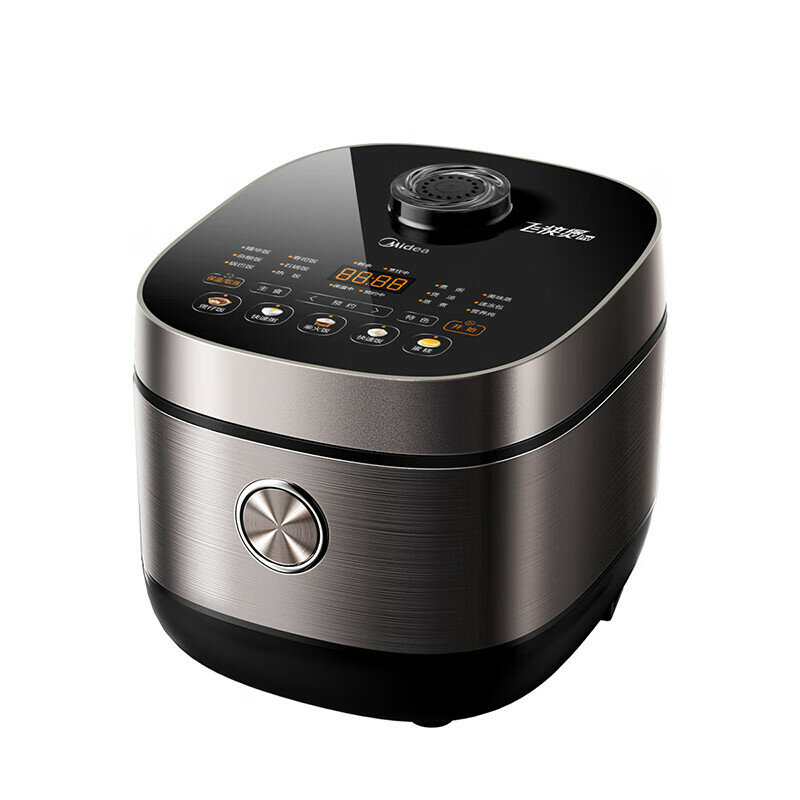 Рисоварка Midea 13467540, серебристая, мощность 700 Вт, автоматическое отключение, емкость 1.2 литра