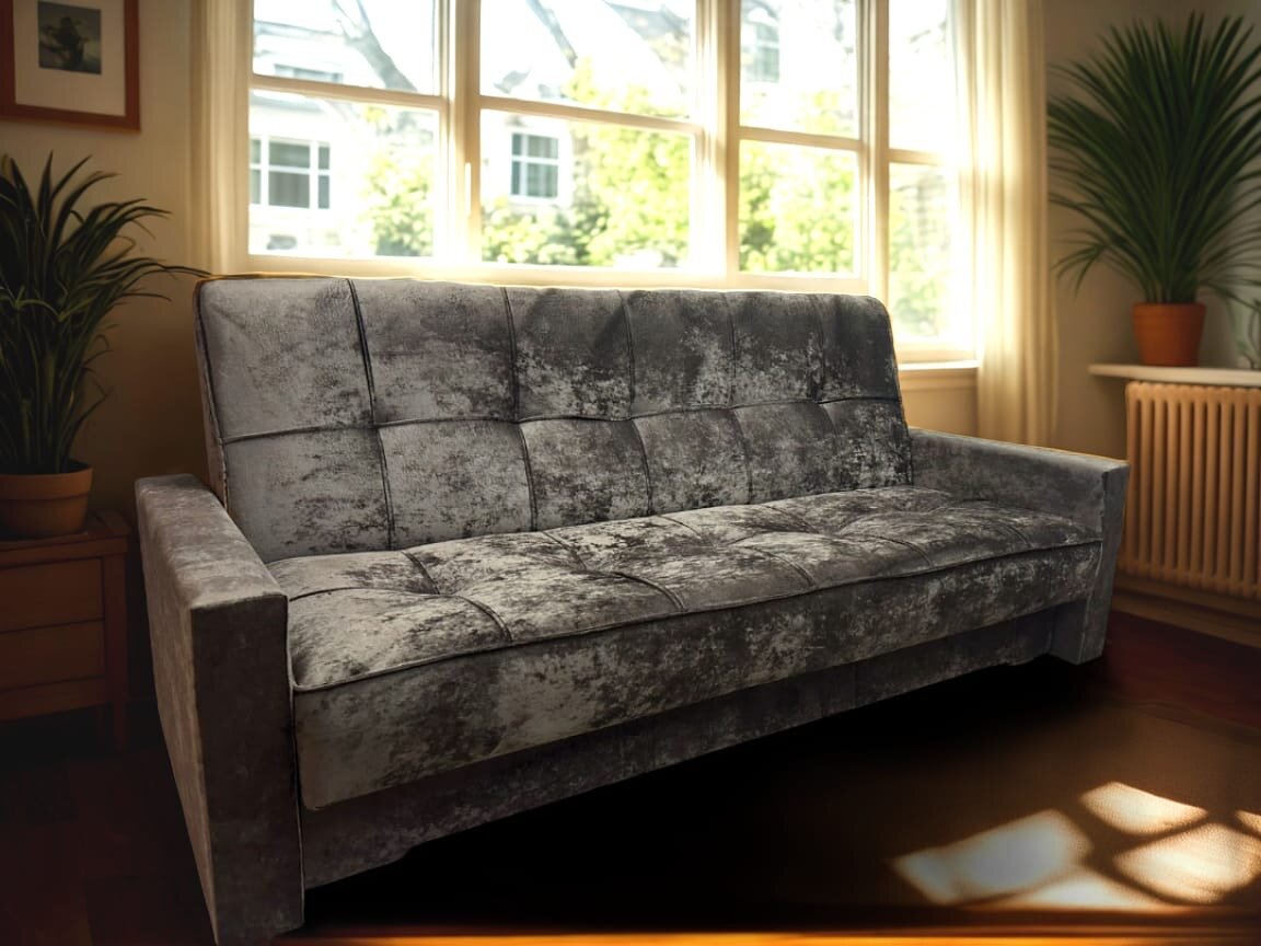 Диван-книжка коричневый OWN, антивандальная, универсальная, с ящиком для белья