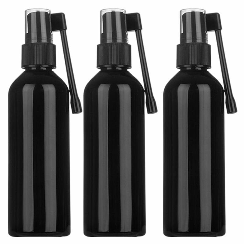 3 черных светонепроницаемых флакона-распылителя - 100 мл