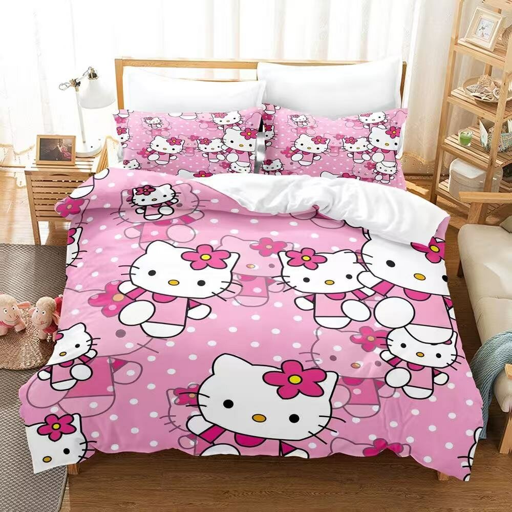 Комплект постельного белья MINISO Hello Kitty 150x200cm 3pcs, 5