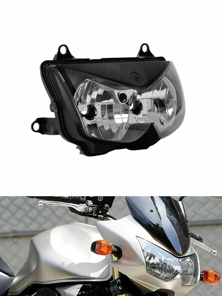 Фара мотоцикла в сборе подходит для моделей Kawasaki Z1000 03-06 Z750 04-06 Ninja 250R EX250 2008-2012 и выше