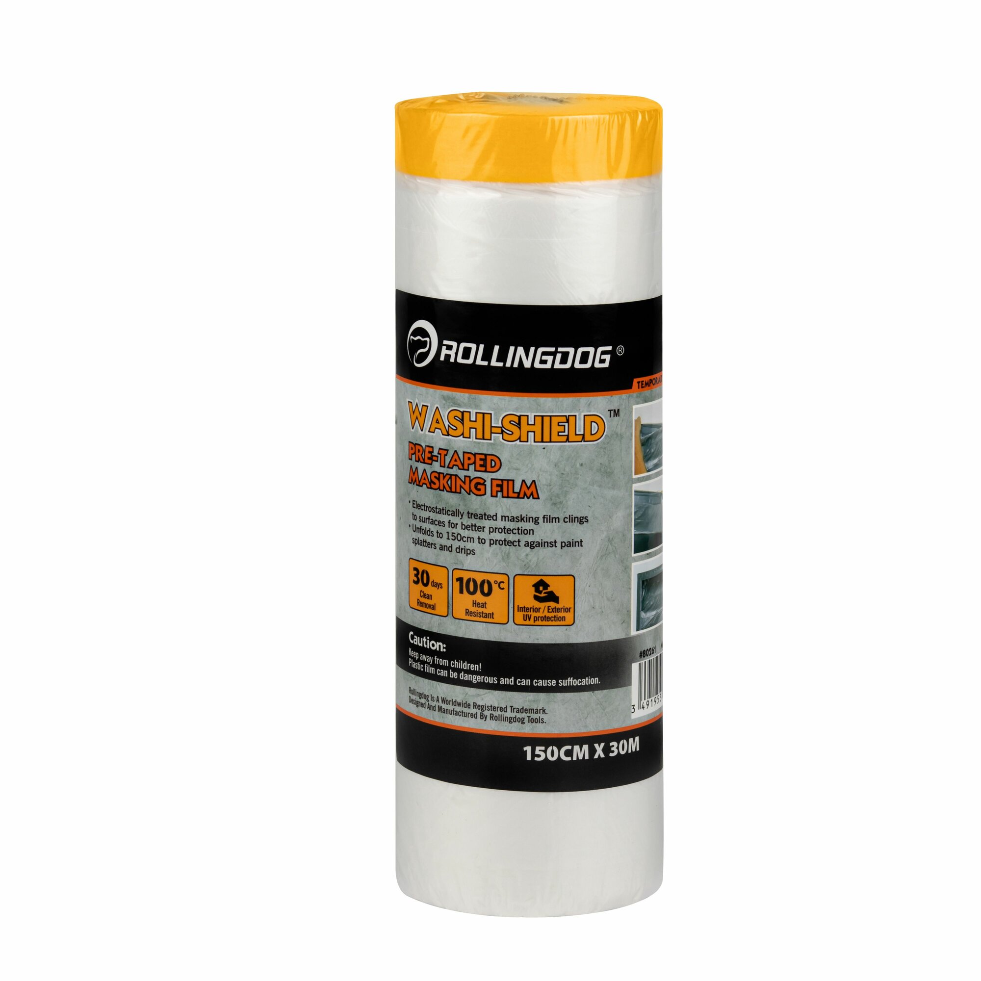 Укрывная пленка на малярной ленте Rollingdog Washi Tape 150см х 30м арт.80261
