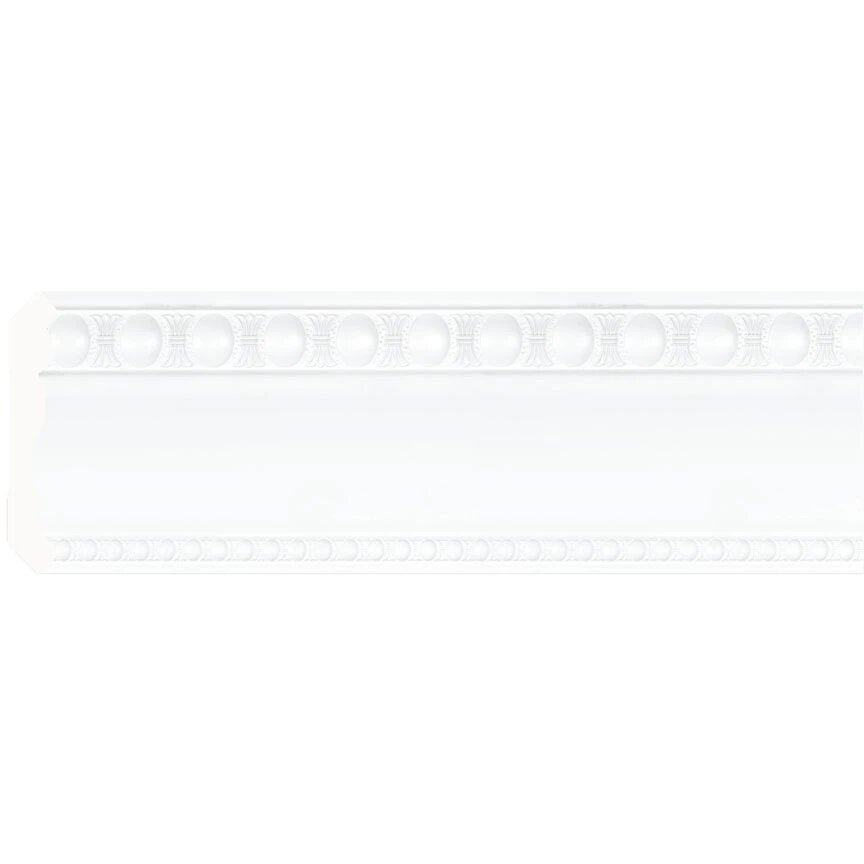 Плинтус потолочный Карниз 80х57х2400мм, Белый мат A80(1)/W27. Cosca. Набор 6шт.