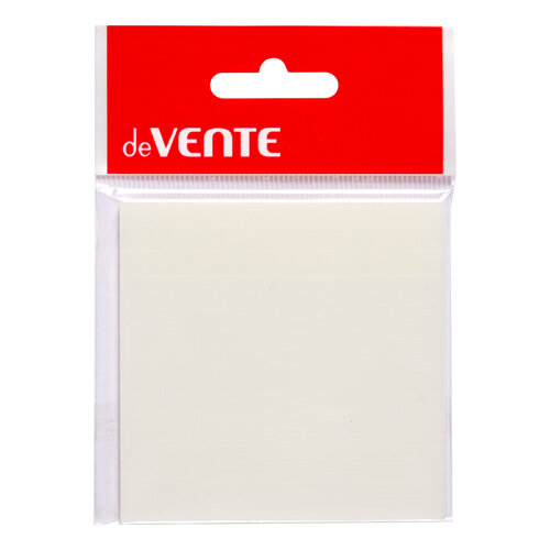 Блок самоклеящийся (стикеры) 76*76мм 50л белый, пластиковый, прозрачный " deVente ", количество: 12 штук