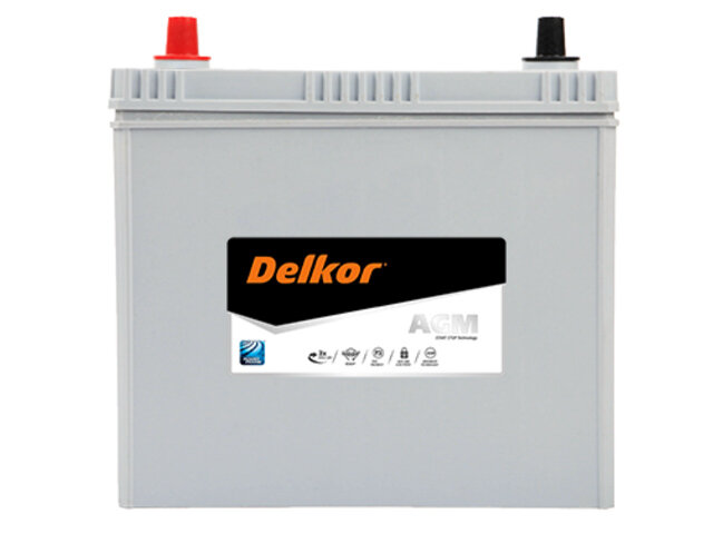 Аккумулятор автомобильный DELKOR AGM 46B24L 45 Ah 370 A (237х127х226) ОП 237x127x226