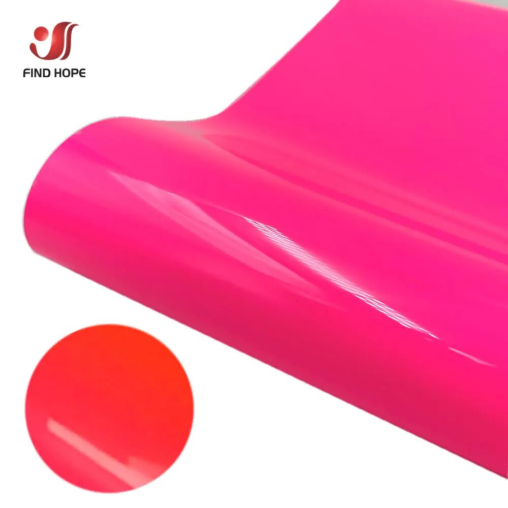 Светящаяся термотрансферная пленка Glow in the Dark для печати 7.8x19 Розовый, Rose Red Glow Orange