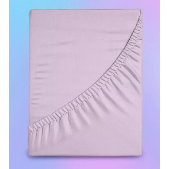 Простыня на резинке Uniqcute 220 Поплин, 160х200х25 Розовый кварц