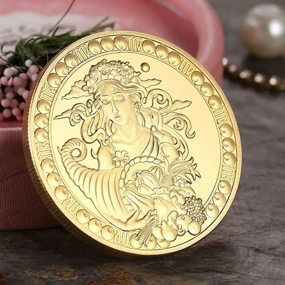 Медаль Зодиак Весы, двухсторонняя, из сплава