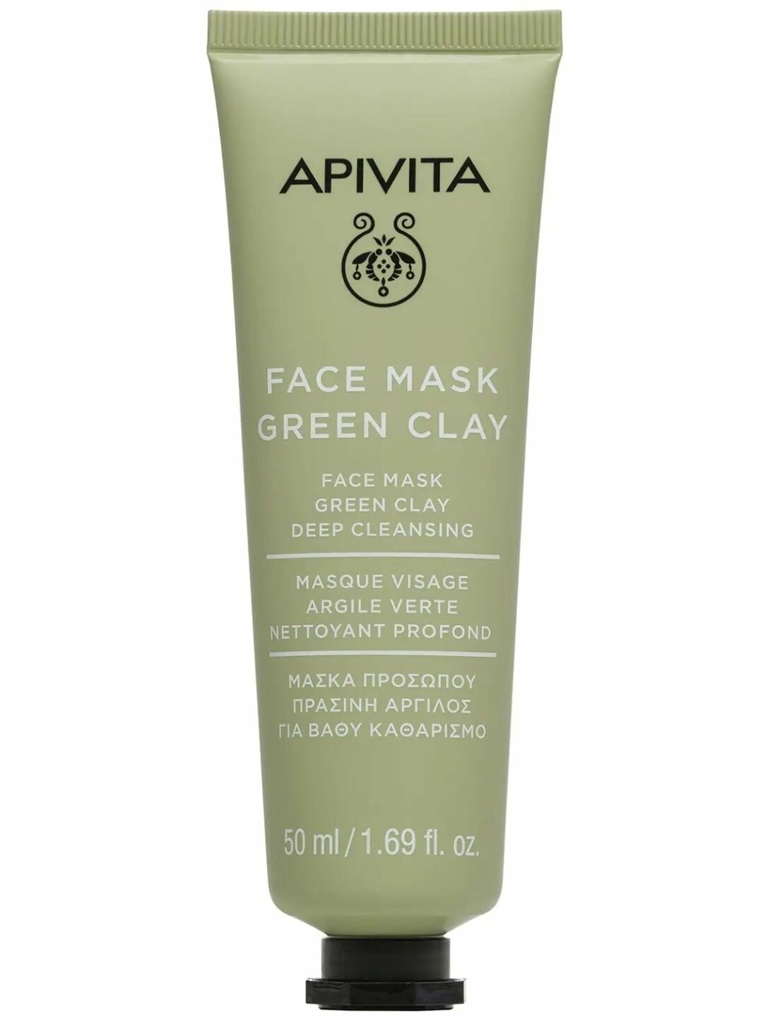 Апивита экспресс бьюти Маска для лица глубоко очищающая с зеленой глиной, 50 мл | APIVITA Express Beauty