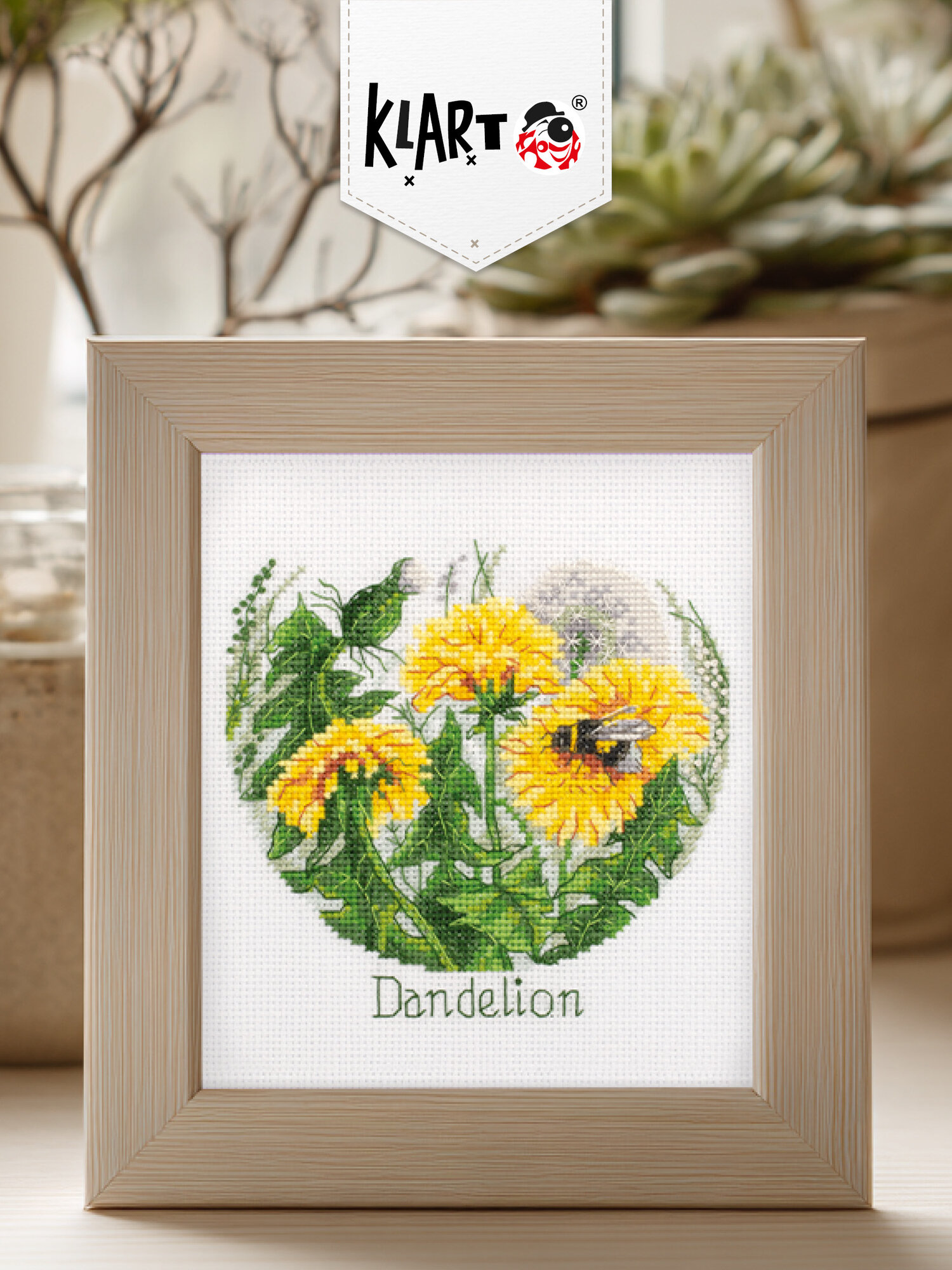 Набор для вышивания Klart 8-373 "Цветочная нежность. Одуванчики" 15 х 14.5 см