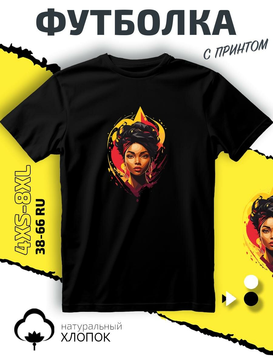 Футболка Африканская красавица Anime женский