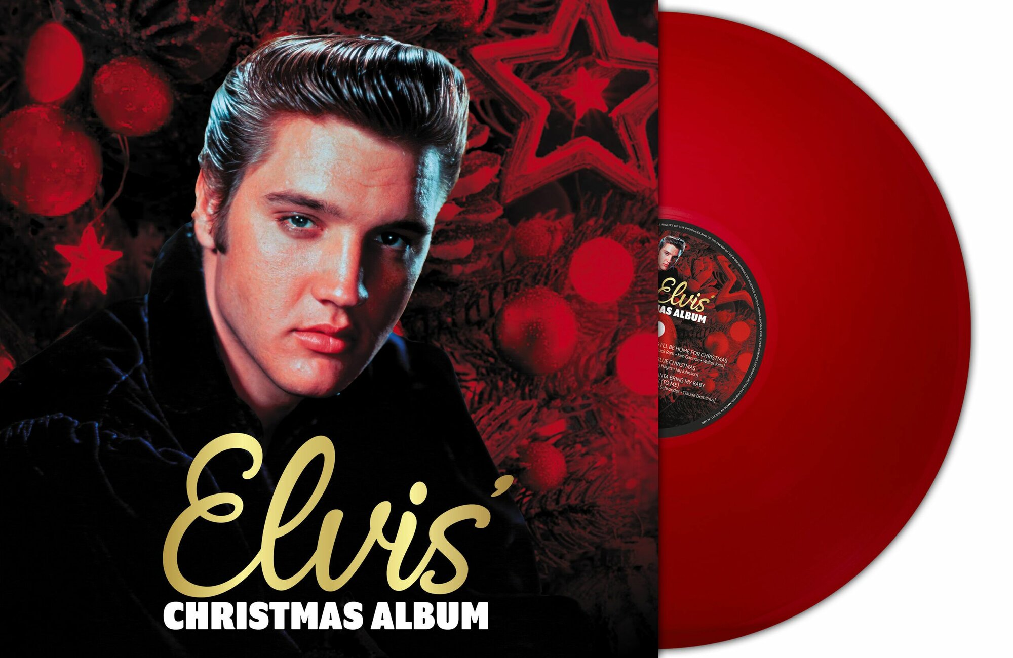 Новогодний сборник ELVIS PRESLEY - Elvis Christmas Album, (LP, 180 Gram Red Vinyl) Виниловая Пластинка