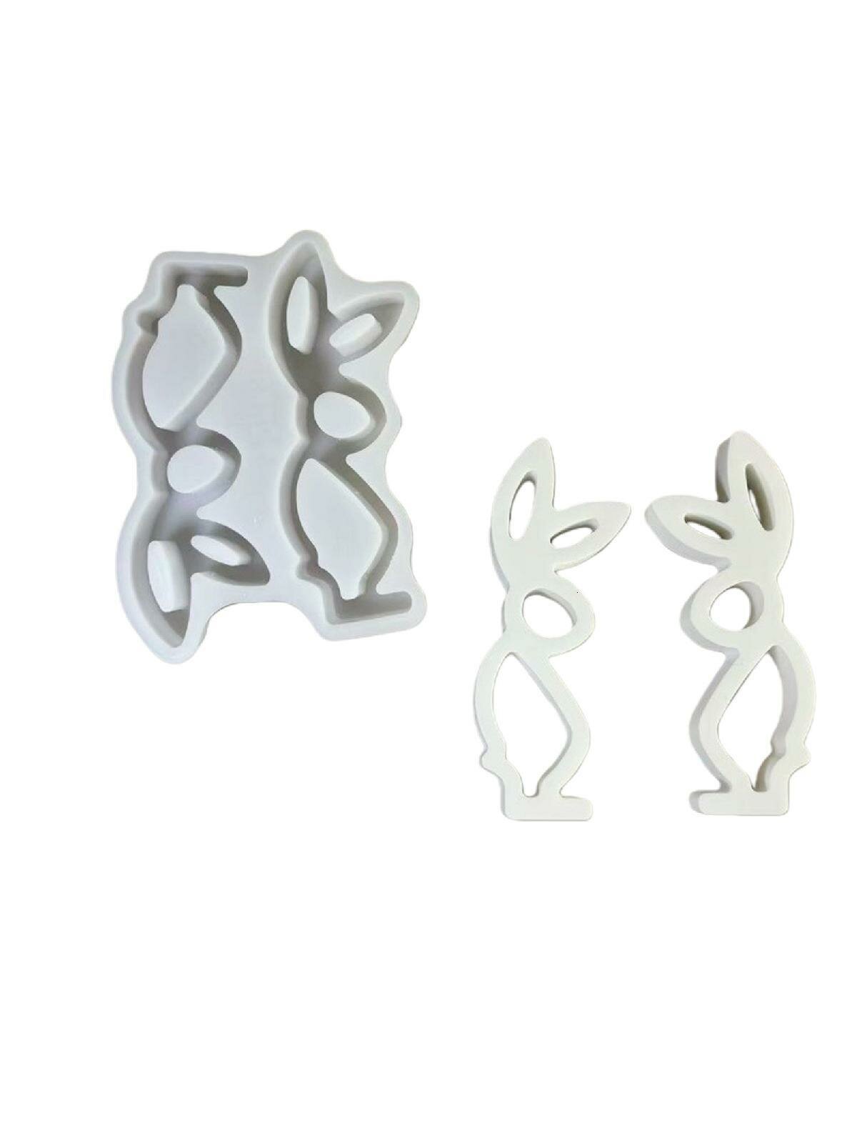 Пасхальные Кролики Силиконовая форма для изготовления декоративных украшений для дома из цемента и гипса