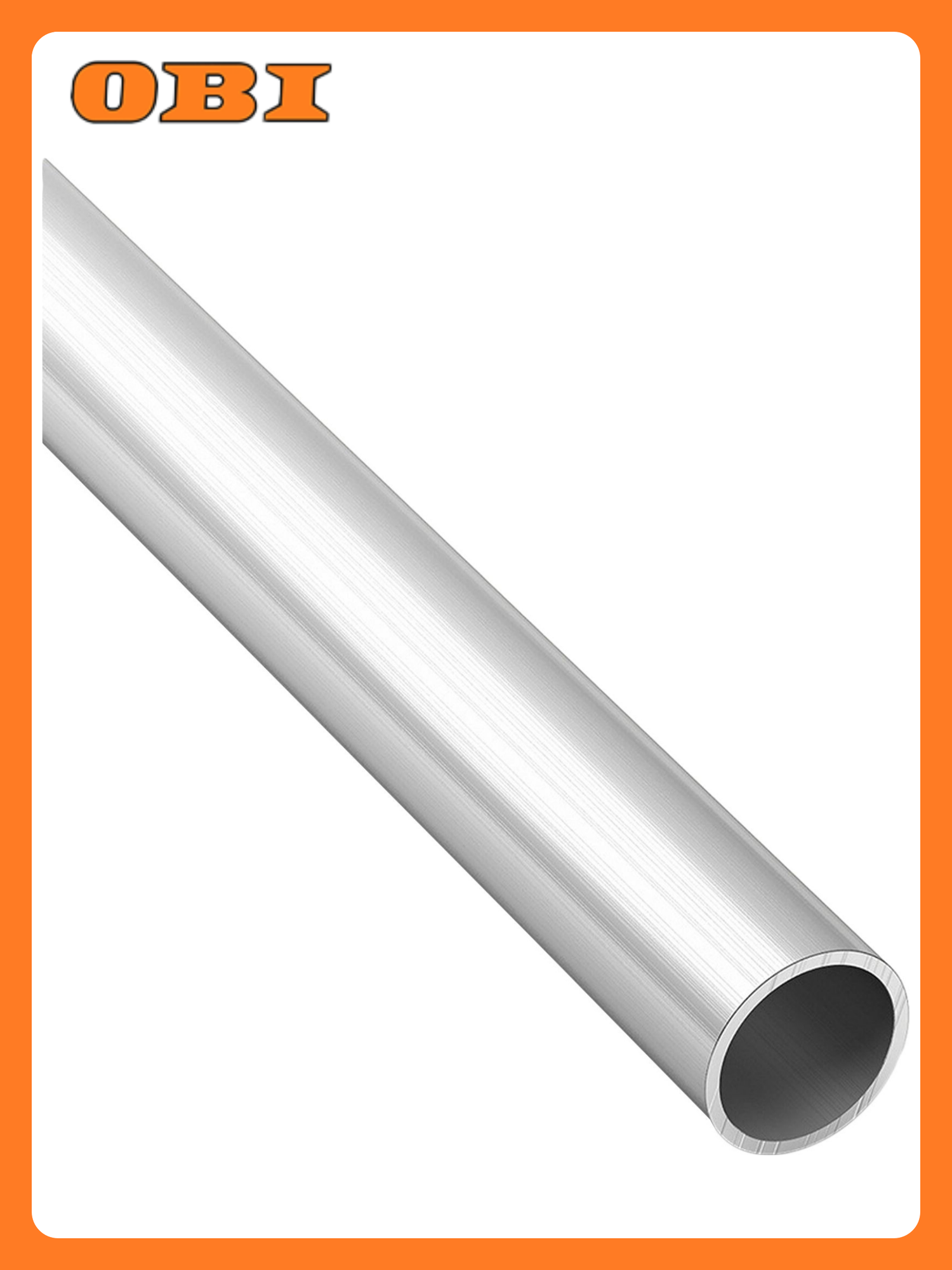 Труба Лука, алюминиевая, круглое сечение, серебристая, 1x15x15x2000мм