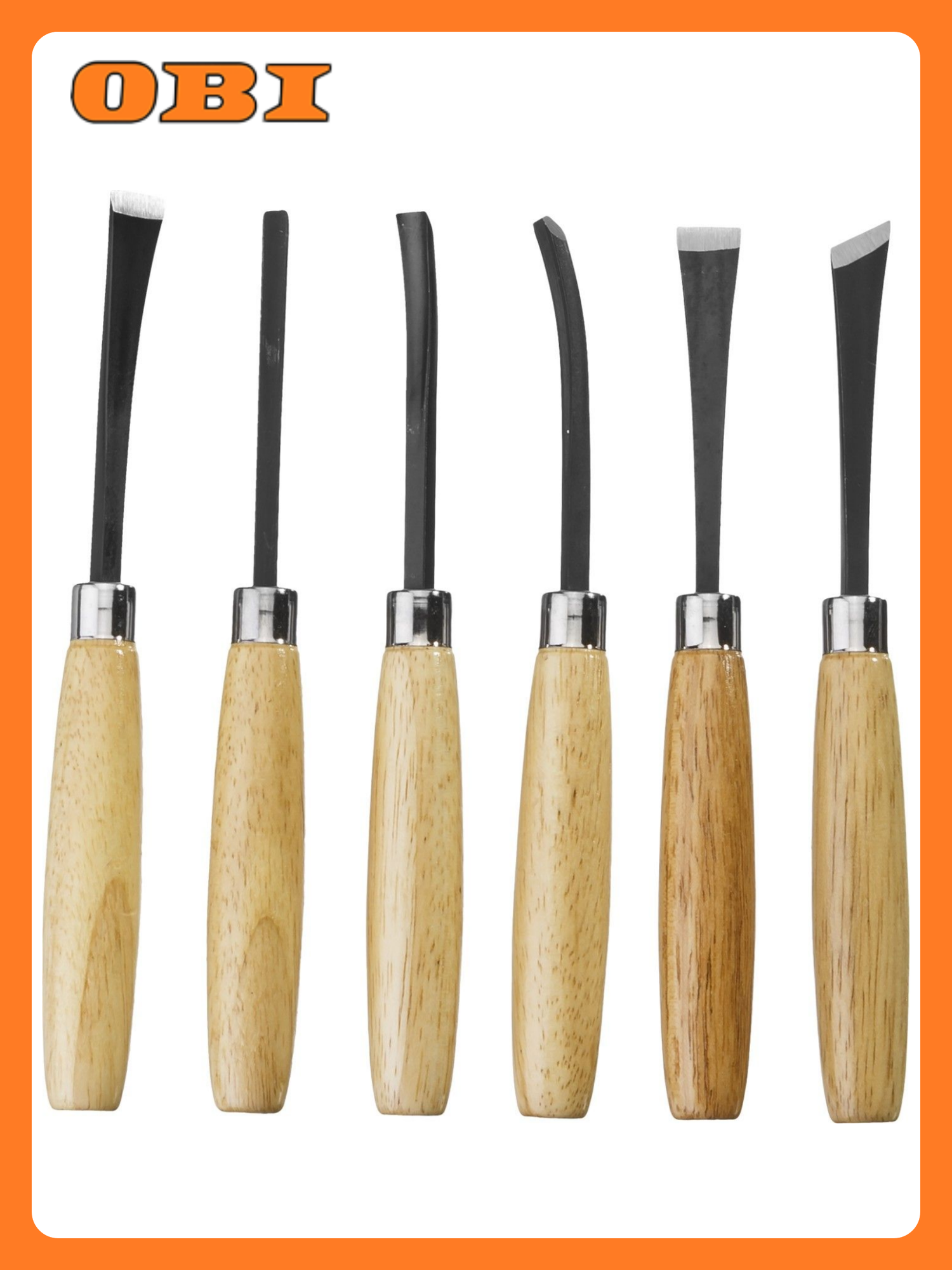 Набор фигурных резцов STAYER, дерево, односторонняя заточка, 6 шт