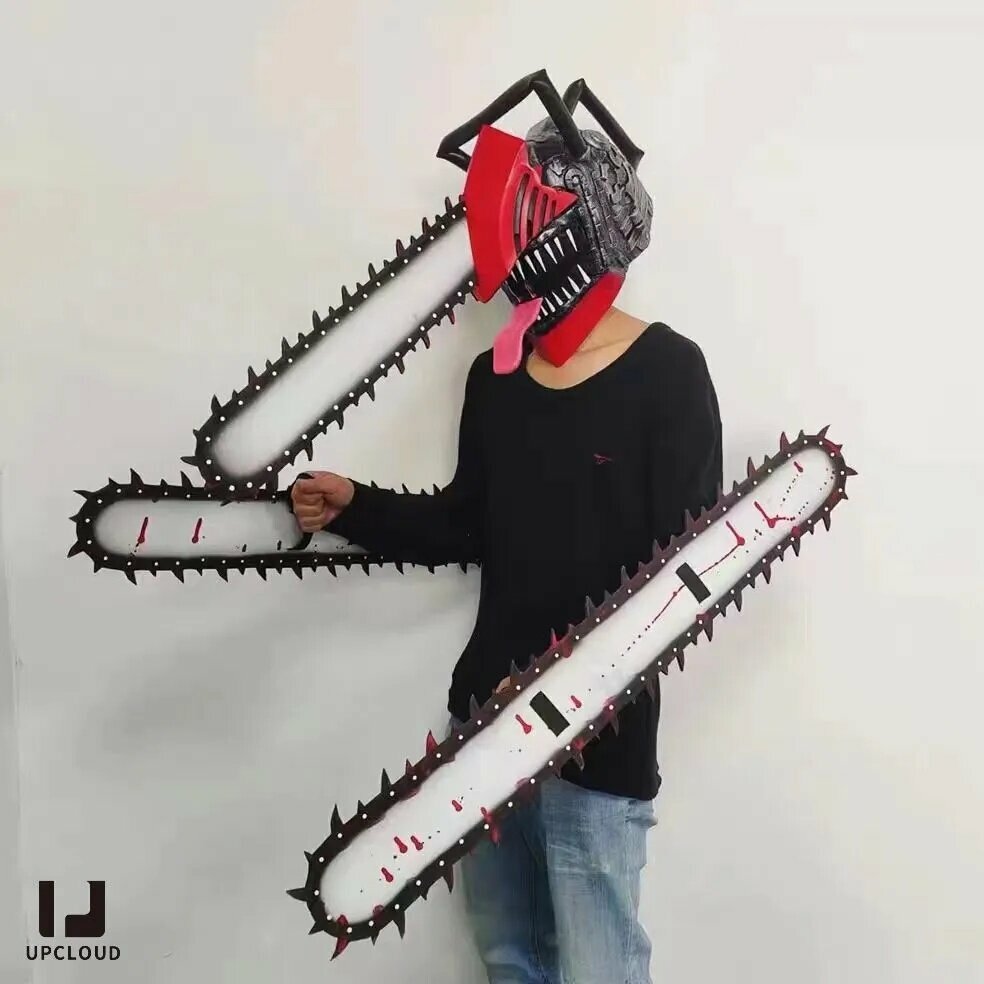 Карнавальная маска/человек бензопила/UPCLOUD+Маска ужаса + бензопила Костюм на Хэллоуин