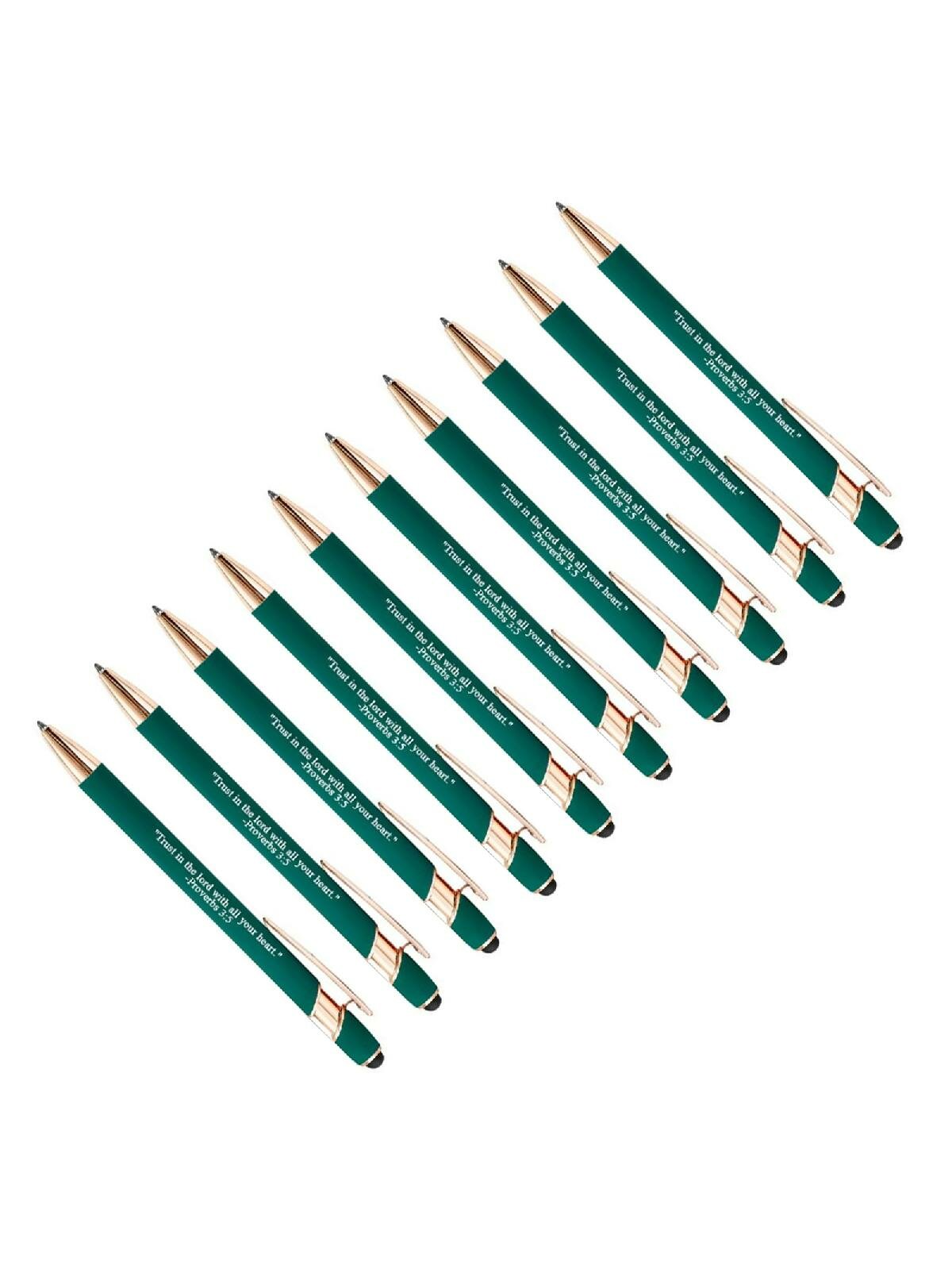 Шариковые ручки со стихами из Библии 10шт, выдвижная шариковая ручка для ежедневных заметок