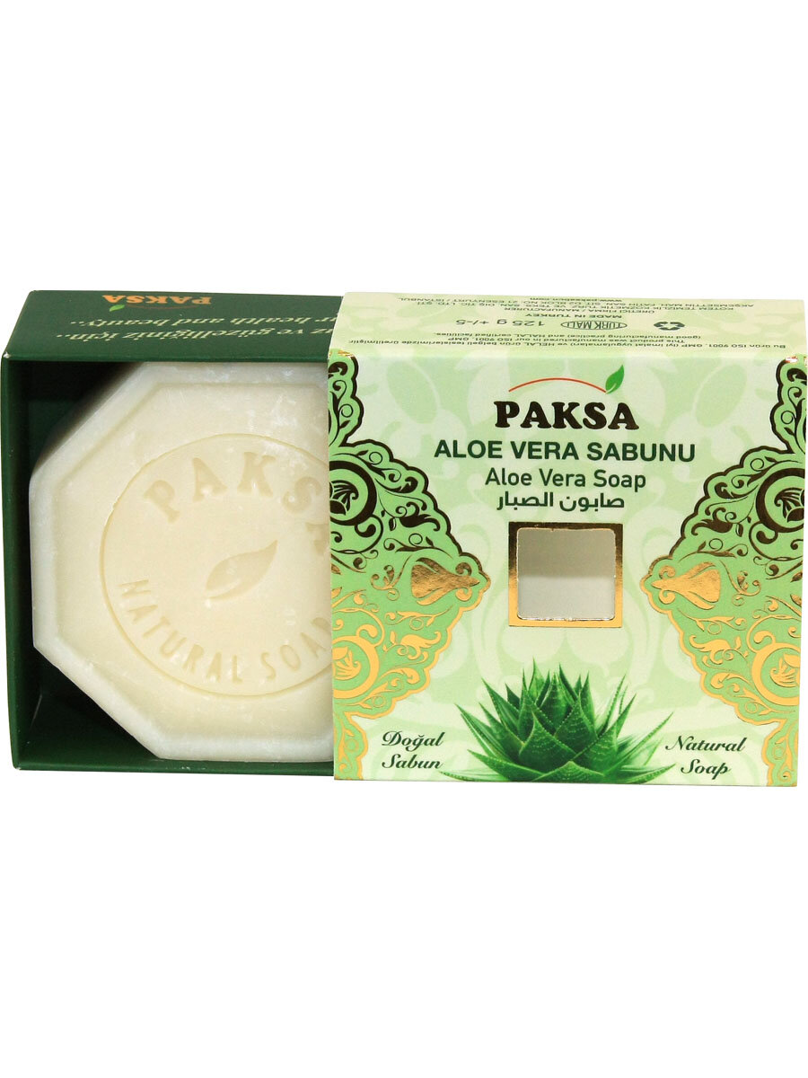 Мыло турецкое натуральное PAKSA "Алоэ вера", для ухода за кожей и волосами