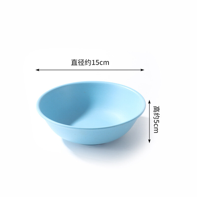 Пшеничная соломенная чаша Оптовая антипадающая пластиковая чаша для студентов миска для риса Домашняя чаша для лапши