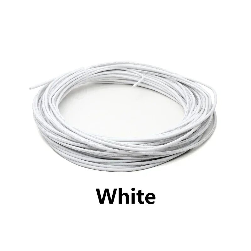 Силиконовый провод 28AWG, белый, 10 метров