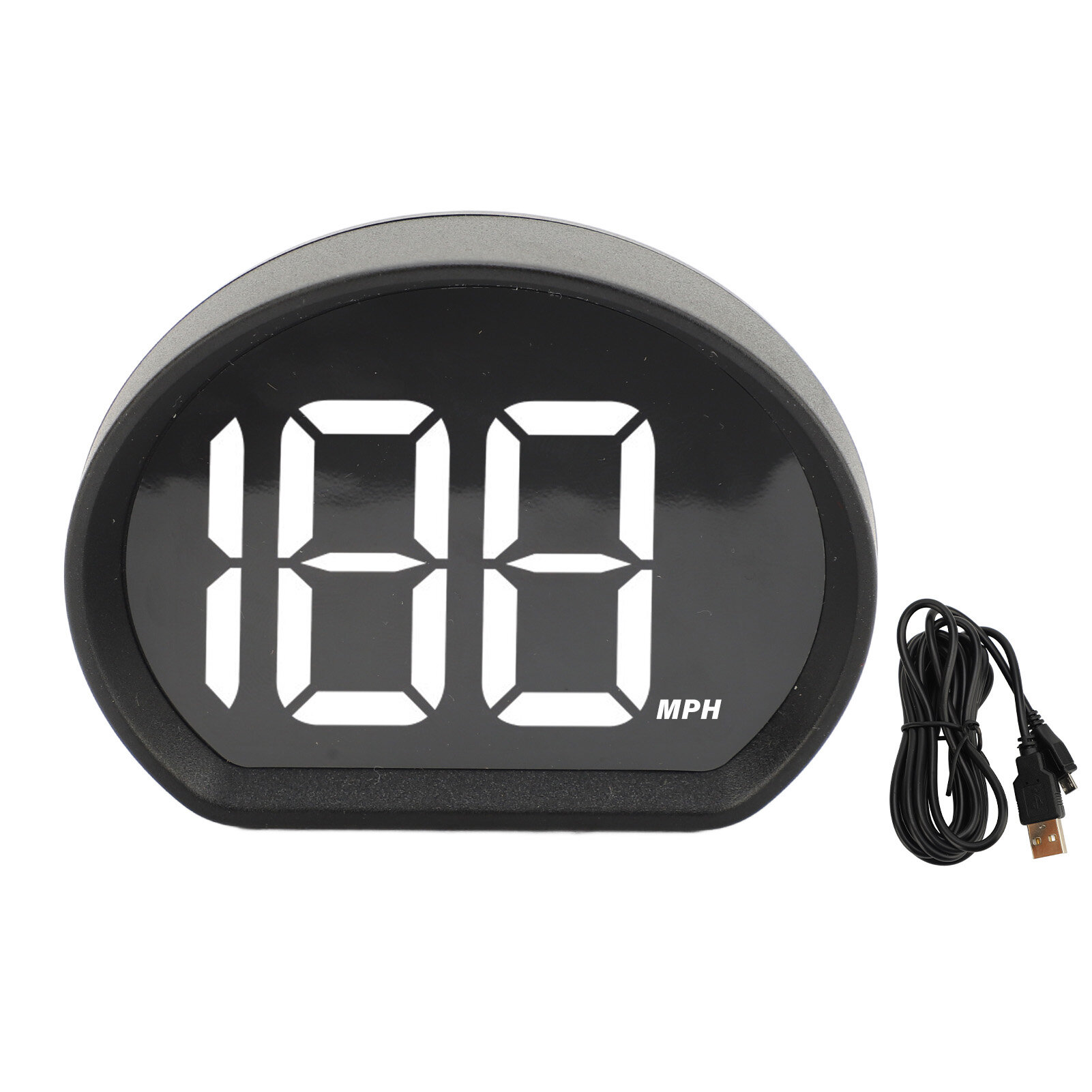 Автомобильный проекционный дисплей (спидометр) с универсальным USB-кабелем, подключением и использованием, крупным шрифтом, светодиодным GPS-навигатором, цифровым дисплеем для всех автомобилей, 3 белых спидометра в милях в час.