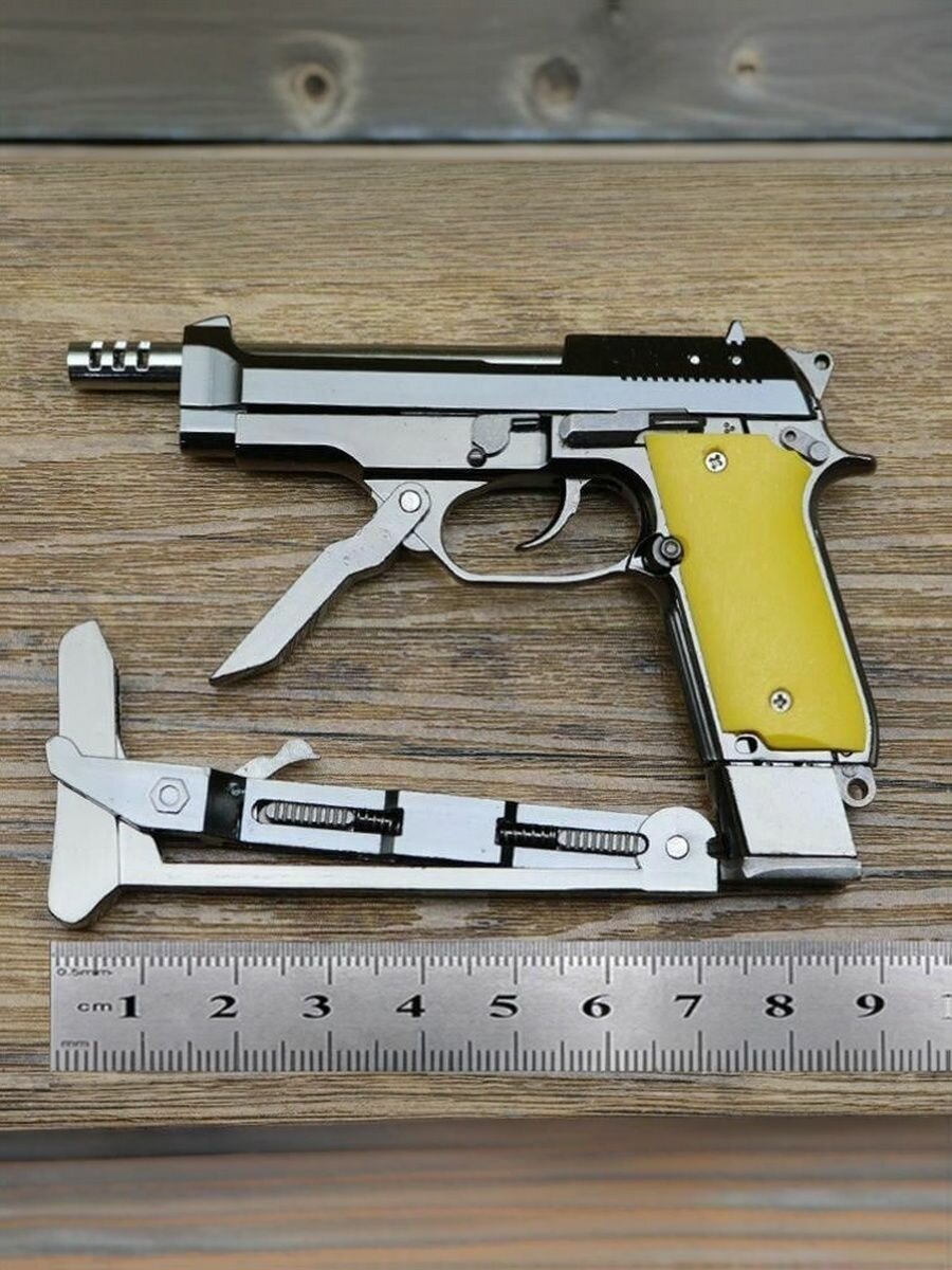 Модель Beretta 93R 1:2.05, полностью металлическая, разборная, с выбросом гильзы, сплавная игрушечная модель, не стреляет