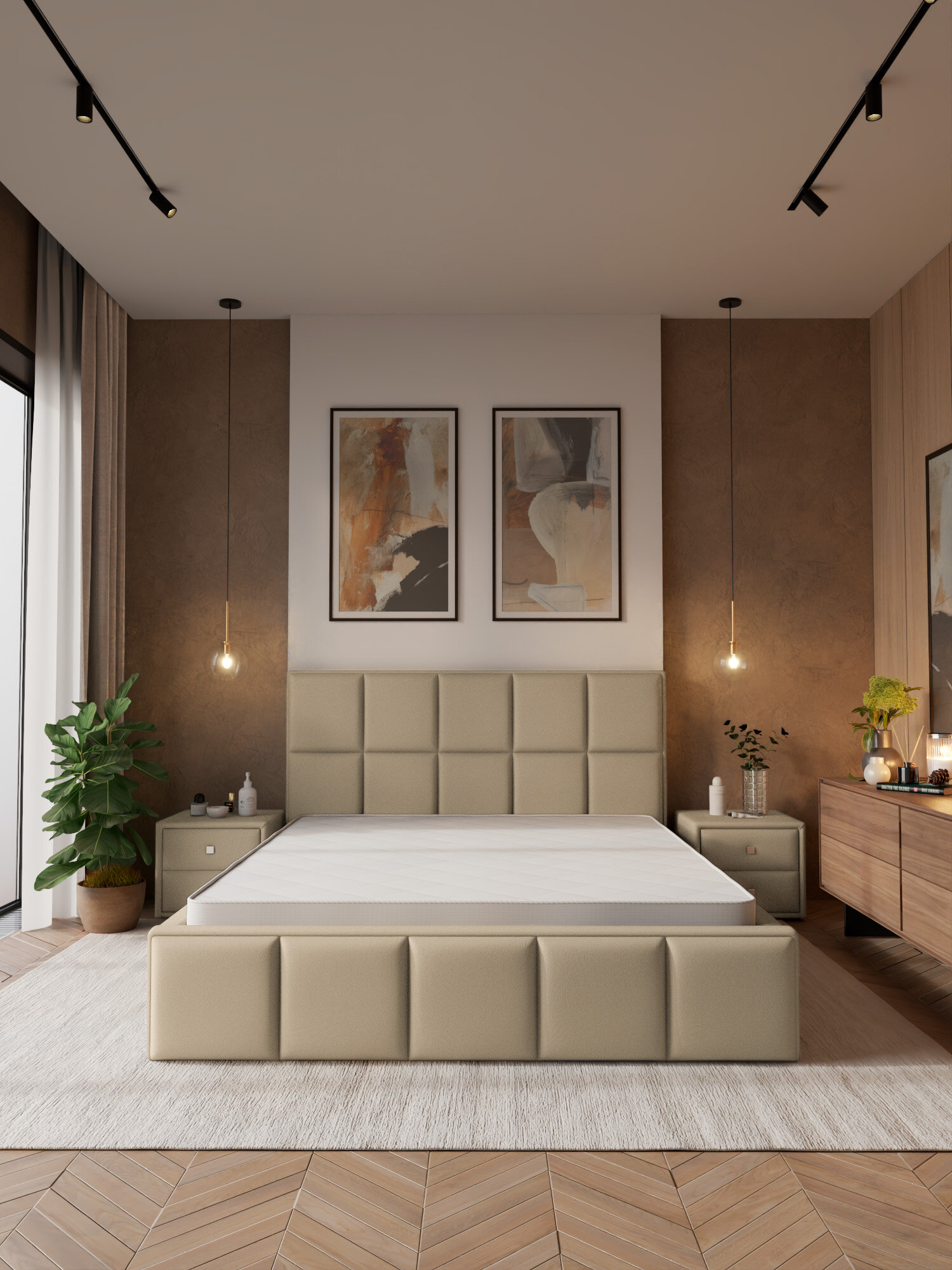 Кровать двуспальная 160х200 с подъемным механизмом, Флоренция макси с мягким изголовьем для дома и спальни, ортопедическое основание, ящик для белья