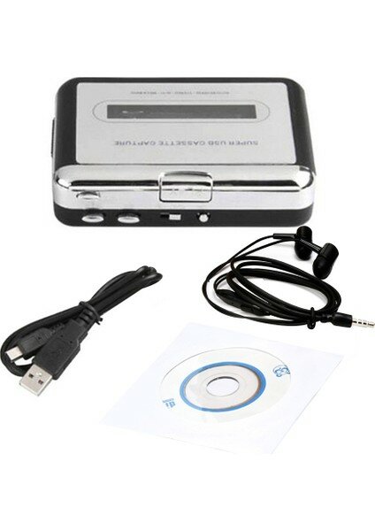 USB Tape to MP3 Player Конвертер сигнала для кассет USB Walkman, проигрыватель кассет Tape to MP3 Walkman, USB Kaset Oynatıcı с поддержкой всех типов лент, портативный, с USB-интерфейсом, для преобразования музыки с кассет в MP3-файлы, с аудиовыходом для