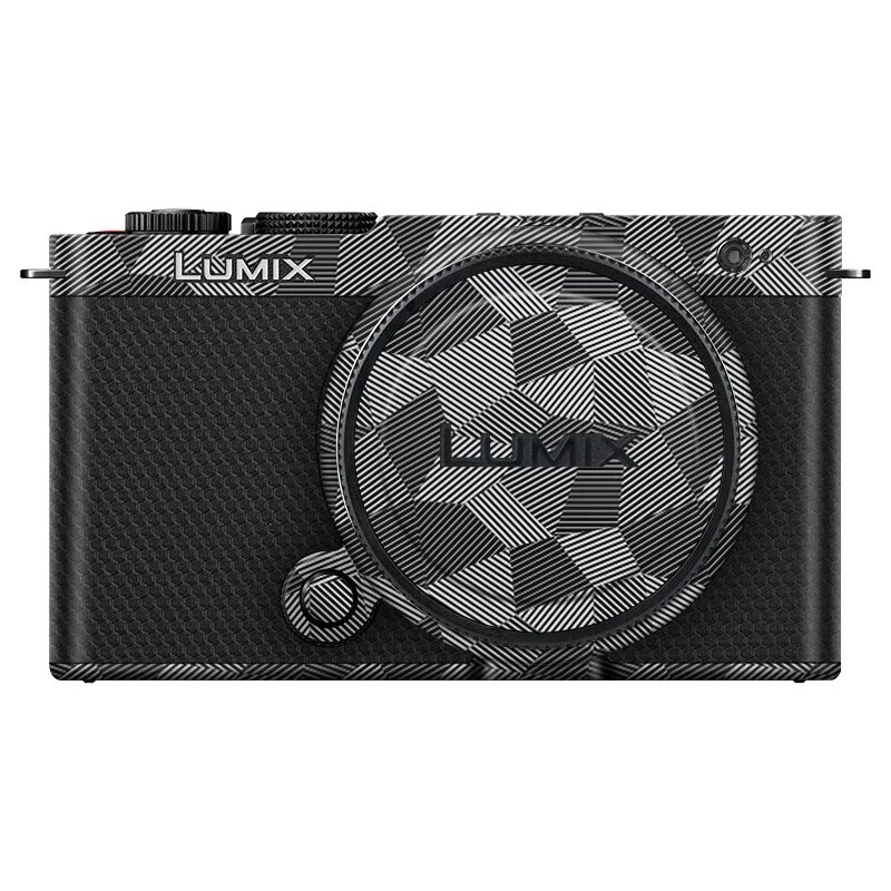 Защитная пленка для корпуса камеры Panasonic LUMIX S9 в светлом геометрическом дизайне серого цвета, полное покрытие,