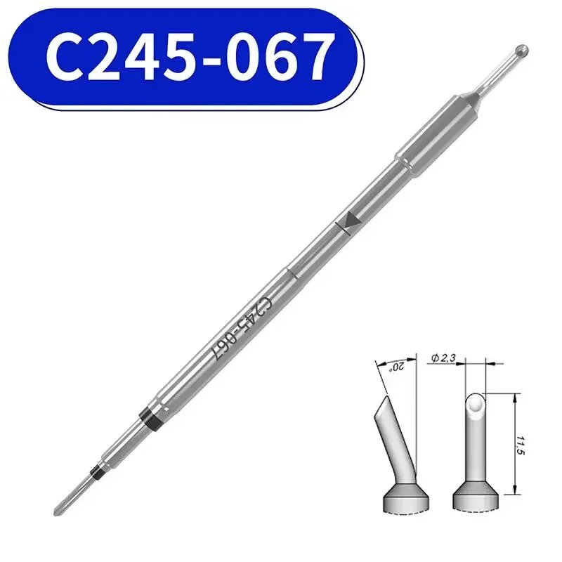 Сменное паяльное жало OEM C245, серия C245, сварочное сопло C245-SK, совместимое с паяльной станцией I2C T245