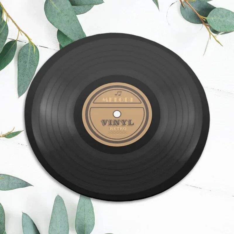 Виниловая пластинка, музыкальный художественный игровой коврик для мыши, противоскользящее резиновое дно, украшение для компьютера, офиса, рабочего стола, аксессуары для ноутбука, ПК