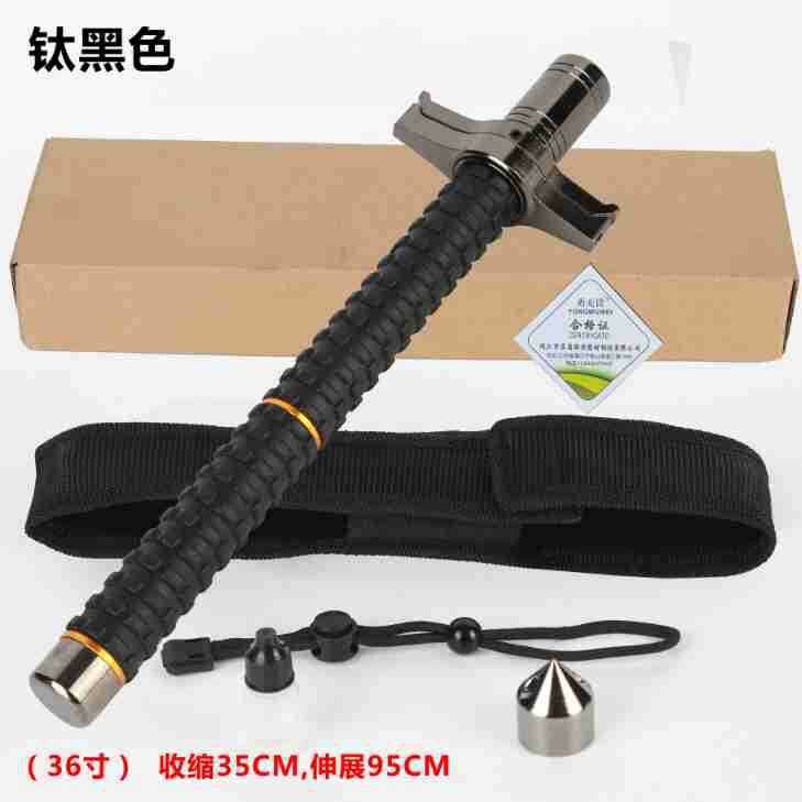 Солидный 95-дюймовый самооборонный стик, антирезной телескопический дубинка, легальный автомобильный самооборонный оружие для мужчин и женщин, боевые принадлежности