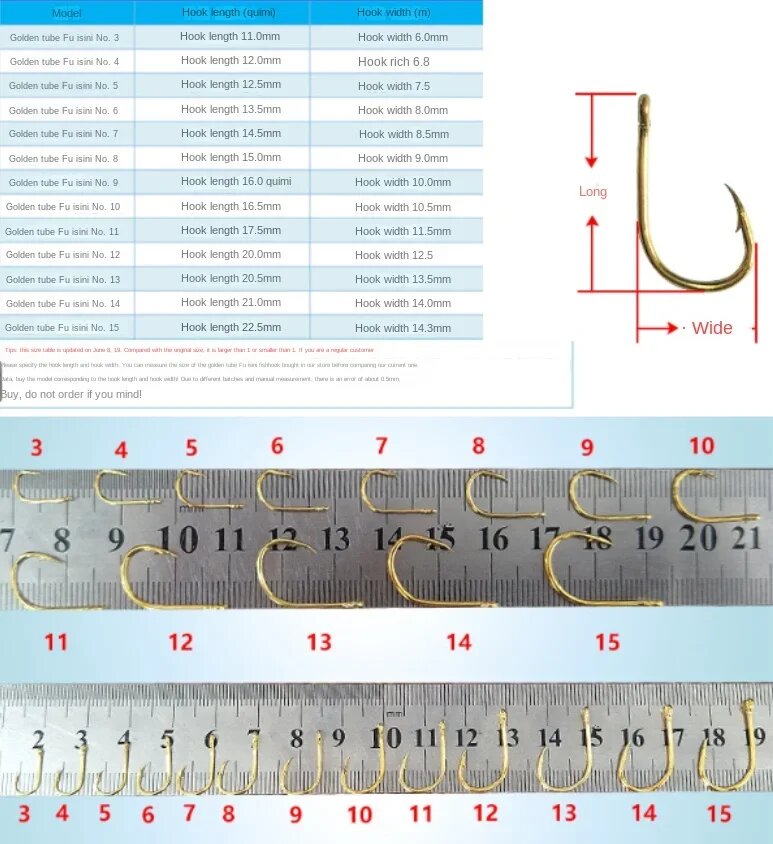 Рыболовные крючки TENFENG золотистые с бородкой для карпа Size5
