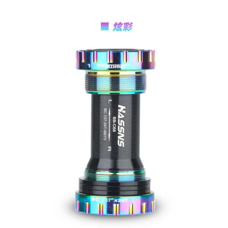 Центральная ось для горного и шоссейного велосипеда IXF, интегрированный шатун, резьбовой каретка 68/73 мм, вставная каретка