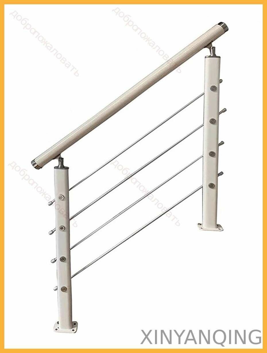 Перила для лестницы, ограждение для лофта и балкона, карбоновая сталь + нержавеющая сталь, полный комплект, 1000 мм