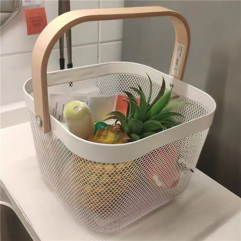 Квадратная корзина для хранения на рабочем столе, белая, 25X25X19 см