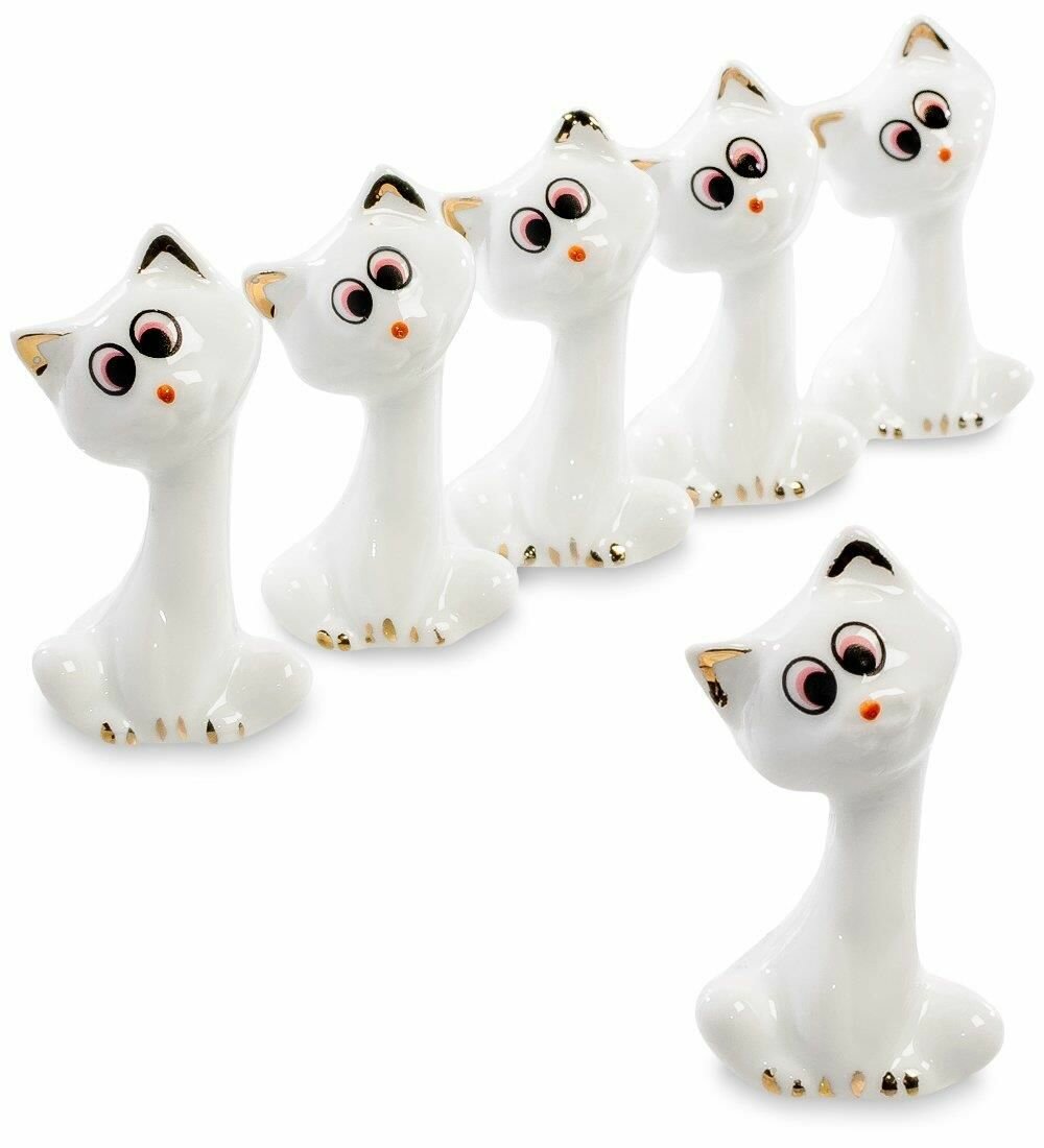 Фигурка Котенок (набор из 6 штук) XA-292 Фарфор