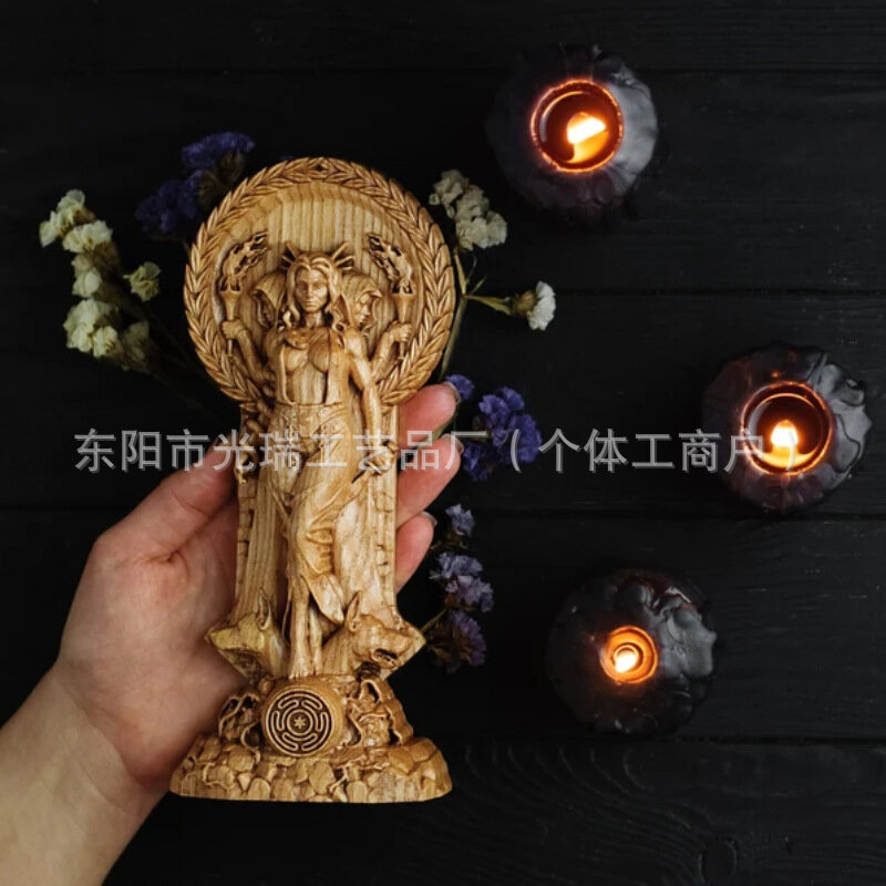 Статуя греческой богини Гекаты, языческий бог, алтарь, резиновые поделки, домашний декор, украшения, фигурки