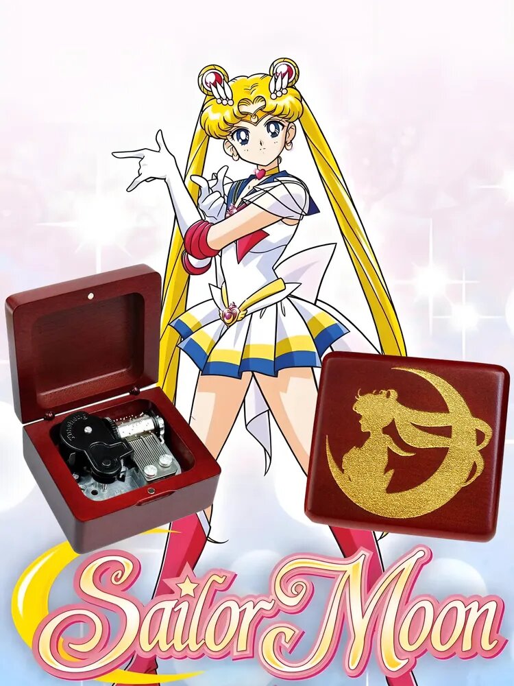 Sinzyo Музыкальная шкатулка Сейлор Мун Sailor Moon с фигуркой, заводная, мелодия Moonlight Legend