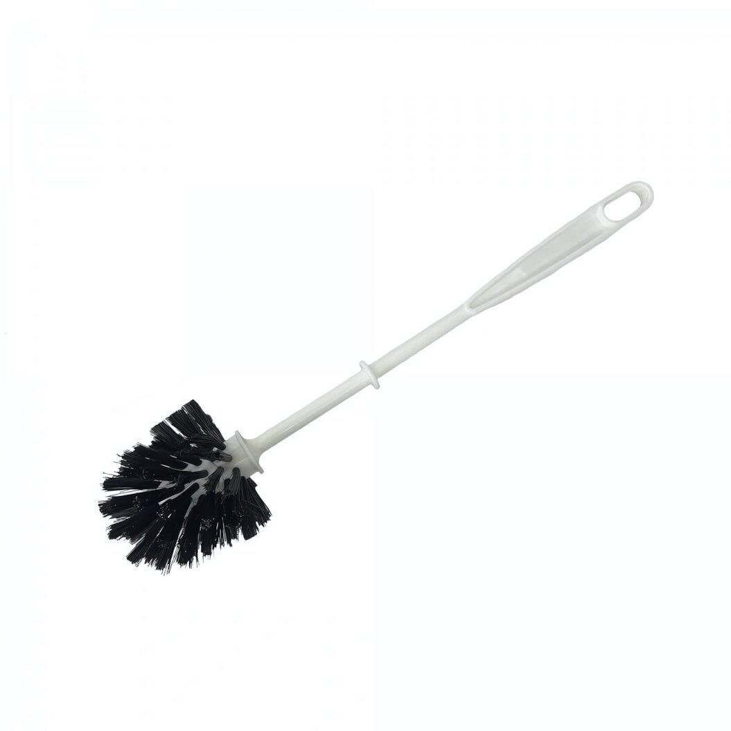 Ерш туалетный «Azur» с длинной ручкой, белый, щетина черная, для чистки труднодоступных мест