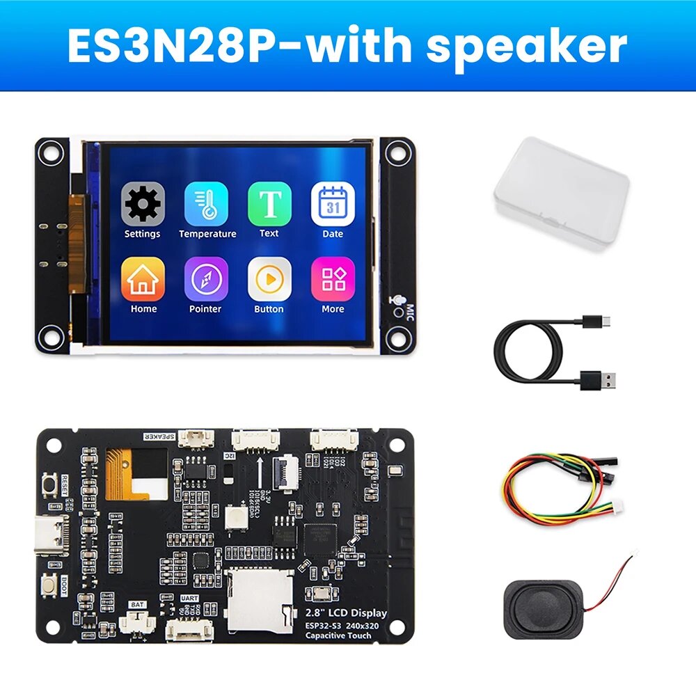 ESP32-S3, 2.8" модуль экрана с тачскрином