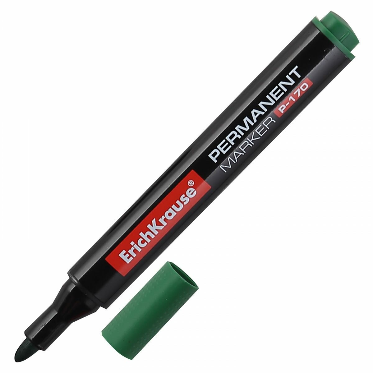 Перманентный маркер ErichKrause P-170, цвет чернил зеленый