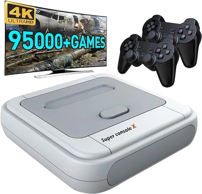 Игровая консоль R8 с открытым исходным кодом, суперконсоль, игровая консоль в стиле ретро, более 95 000 встроенных классических игр, эмулятор, подходит для телевизоров 4K, поддерживает выход HD